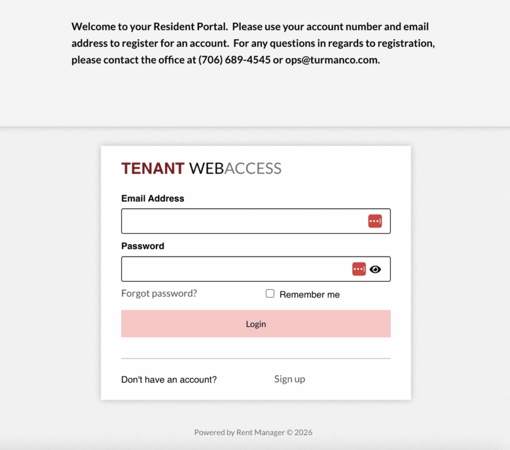 Tenant Portal | Turman Co.